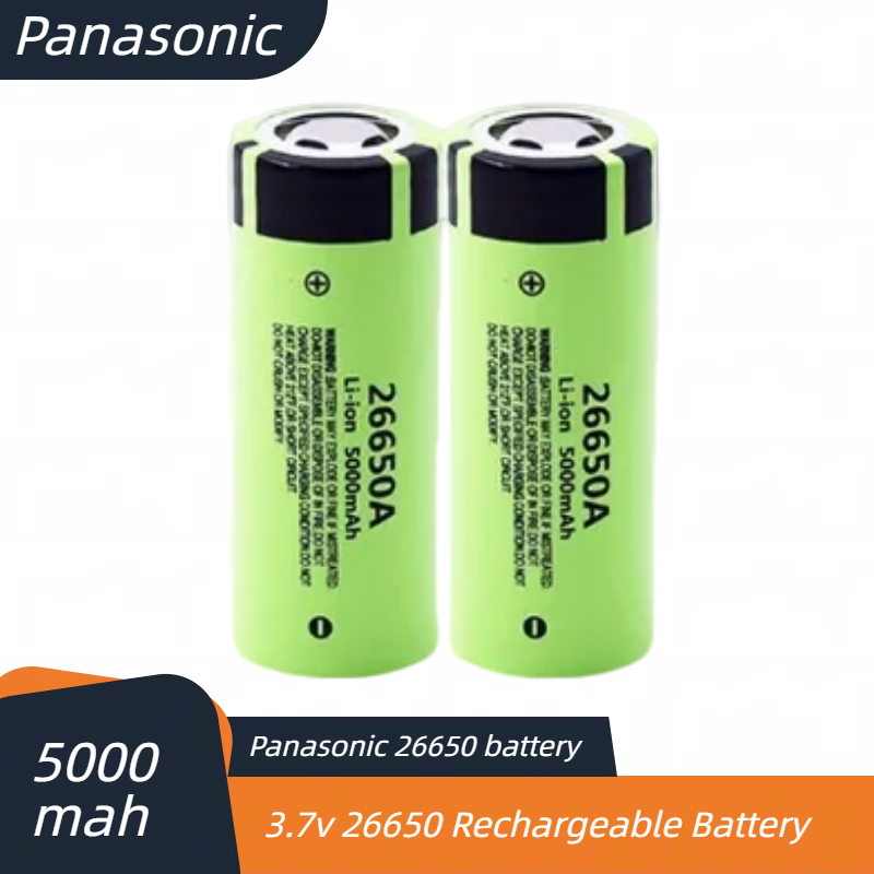 Panasonic 3.7V 26650 5000mAh lithium-ion rechargeable battery LED ...