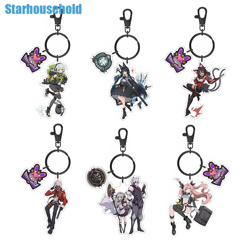 Game Zenless Zone Zero keychain Ellen 2 in 1 acrylic interlayer pendant ...