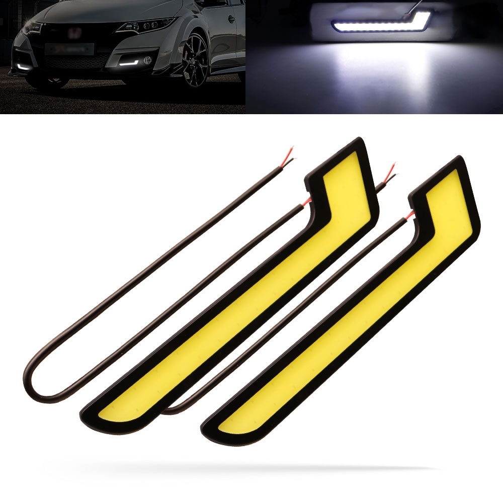 2Pcs Super Bright L-Shape COB DRL LED Daytime Running Light for Car ...