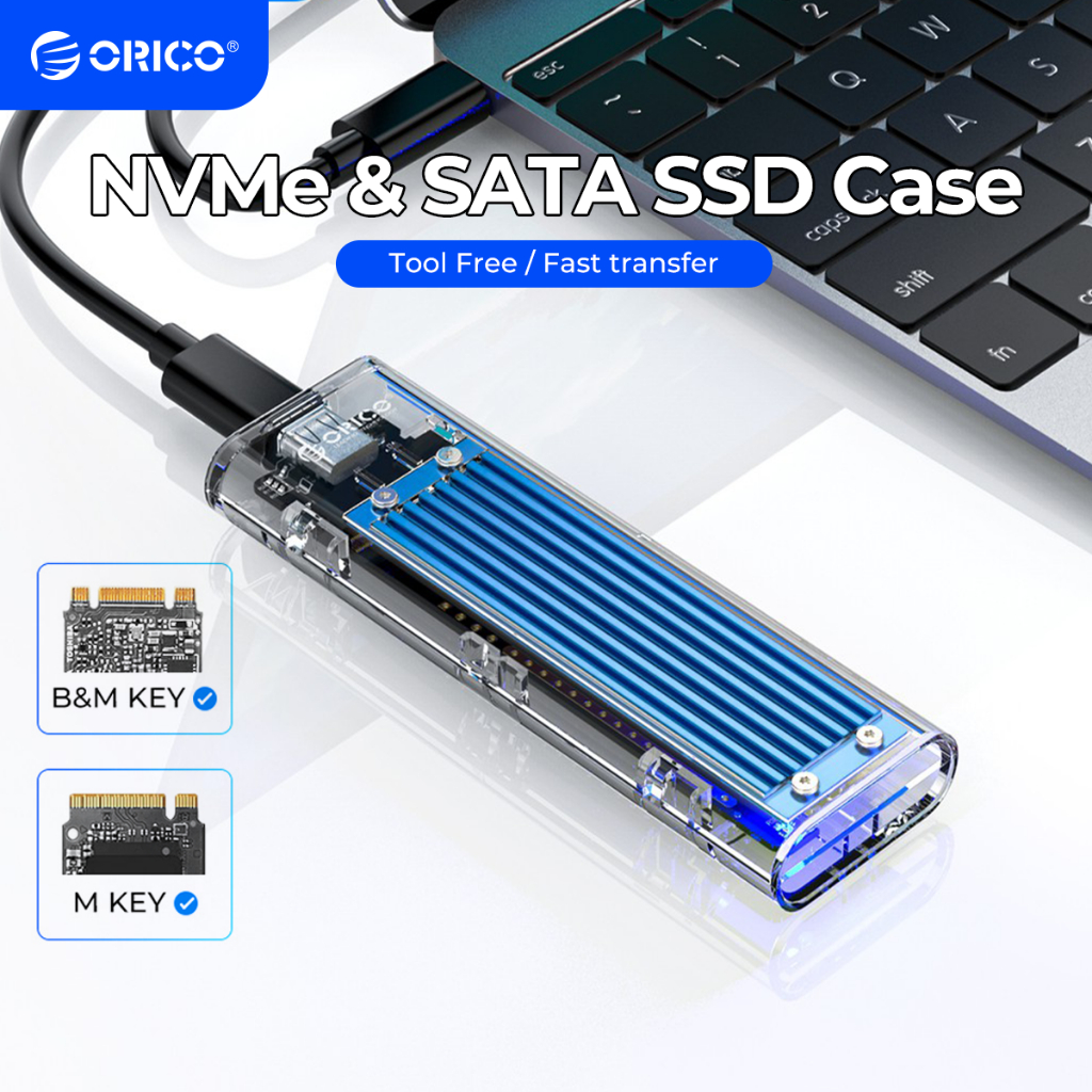 Orico M.2 SSD Case Support M2 NVME NGFF SATA SSD Disk Dual Protocol for PCI-E M Key B+M Key USB ...