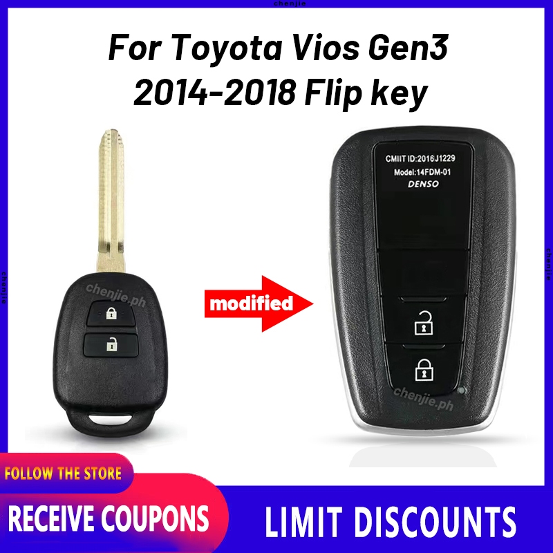 High-quality new models for Toyota Vios flip key accessories 3rd Gen 3 ...