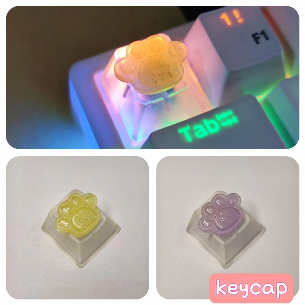 Translucent Keycap Handmade Customized Cat Claw Mechanical Keyboard ...