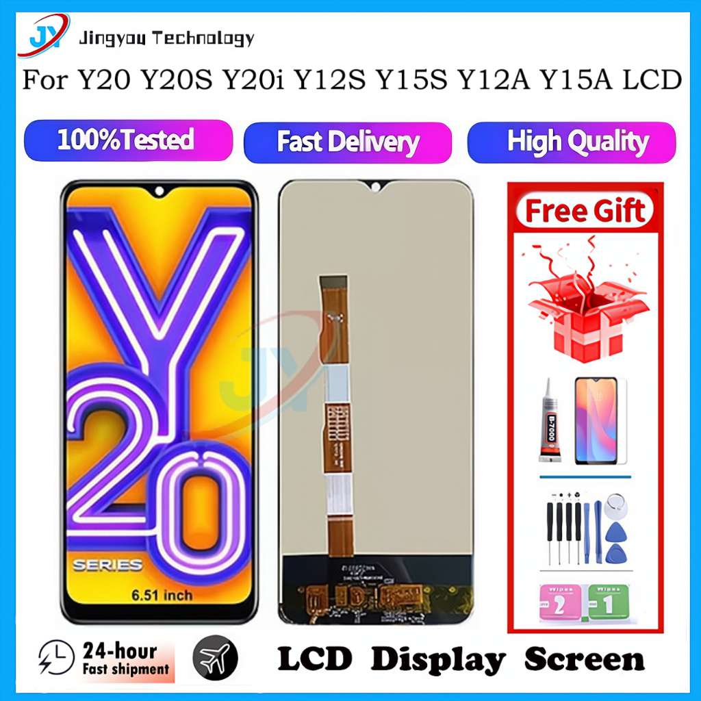 100% Tested VIVO LCD For VIVO Y20 V2029 LCD Original Y20 Y20S Y12S Y15S ...