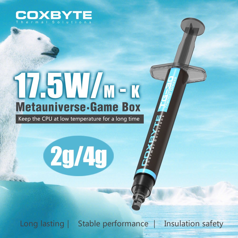 COXBYTE 2g/4g 17.5W/mk High Performance Thermal Paste for CPU Consoles Graphics Cards laptops ...