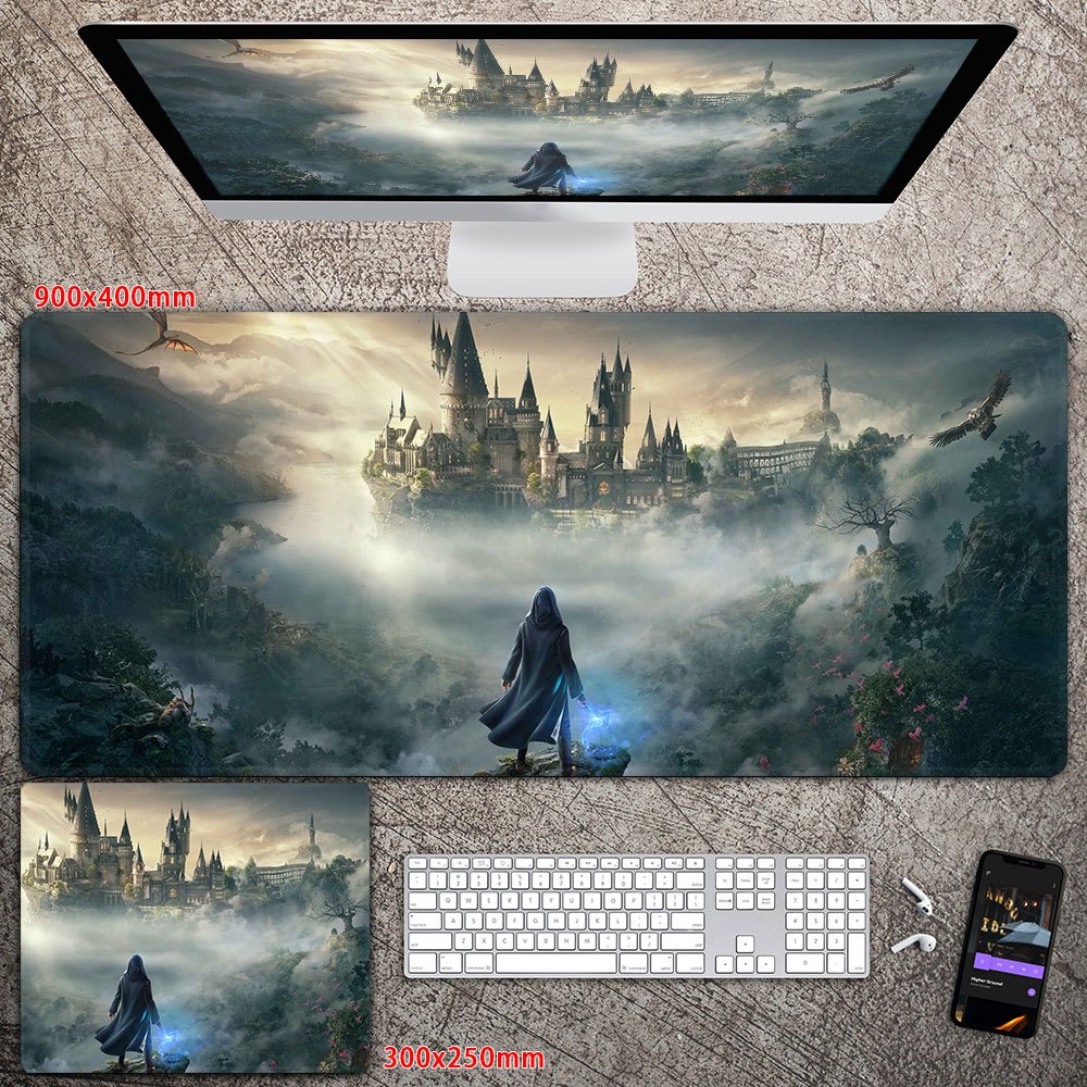 Hogwarts Legacy Mousepad 900mmX400mm Large Keyboard Mice Mat Laptop PU ...