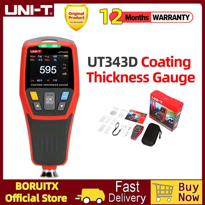 UNI-T UT343D Composite Coating Digital Thickness Gauge Micrometer Car ...