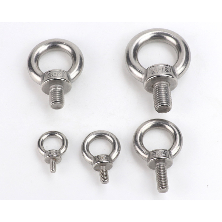 304 M4 M5 M6 M8 M10 Eye Bolt NUT Stainless Steel Marine Lifting Eye ...