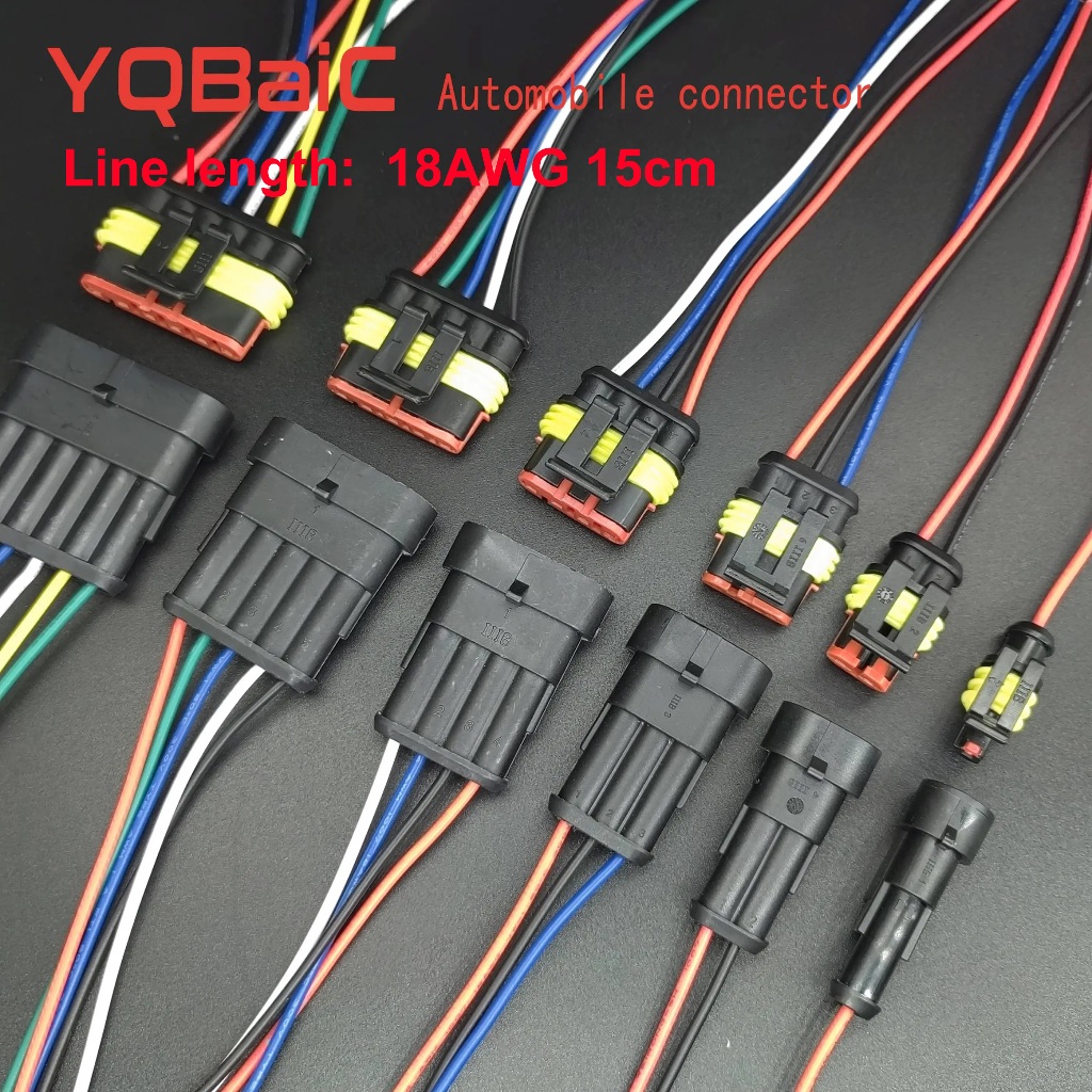 Auto wire connector 1 2 3 4 5 6 Way 1P 2P 3P 4P 5P auto connector Waterproof Electrical ...