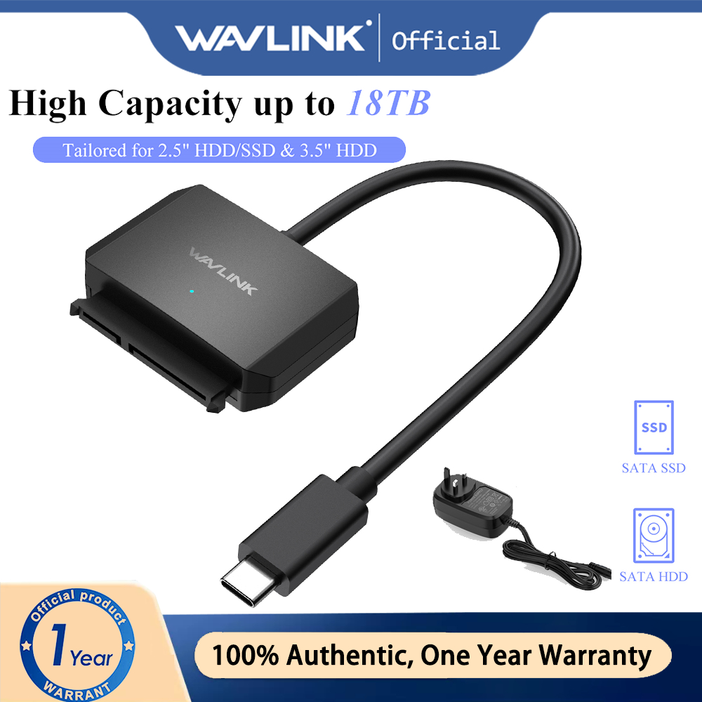 WAVLINK USB C to SATA III Hard Drive Adapter Cable 5Gbps Converter ...