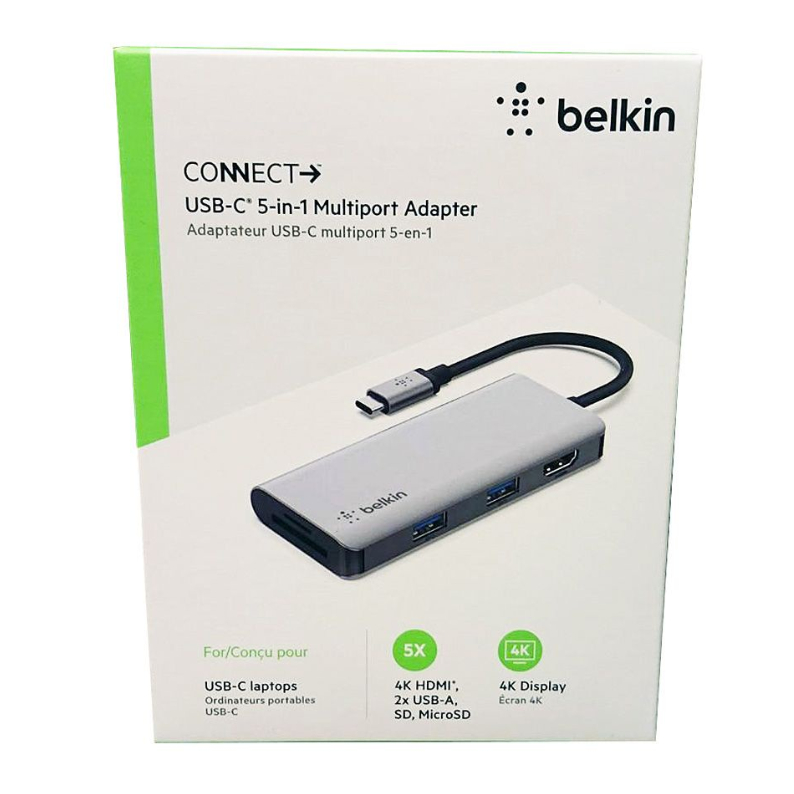 Belkin CONNECT USB-C 5-in-1 Multiport Adapter Hub (AVC007) for MacBook, Laptops | Shopee Philippines