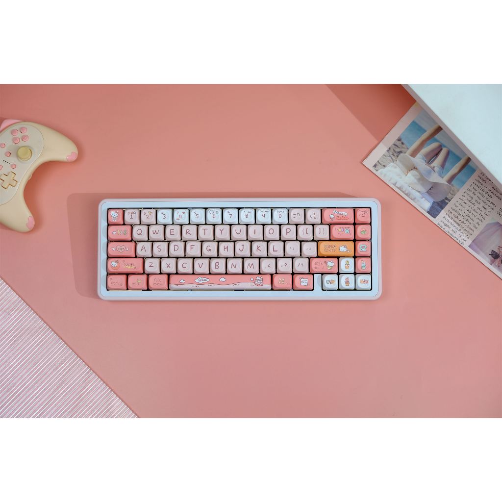 GMK Kitt cat keycaps, 126 Keys keycaps MOA Profile DYE-SUB Personalized ...