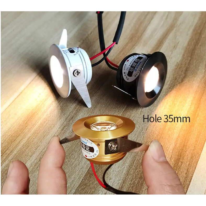 【35mm hole】Downlight Mini Spotlight 1w LED Bulb Light Ceiling Room ...