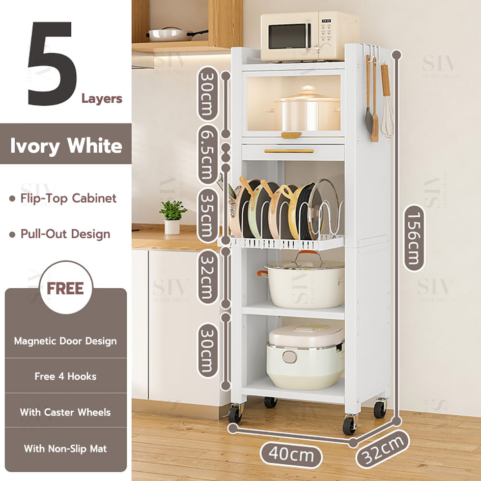 Uliance 3-6 Layer Kitchen Cabinet Kitchen Storage Organizer Rack Shelf ...