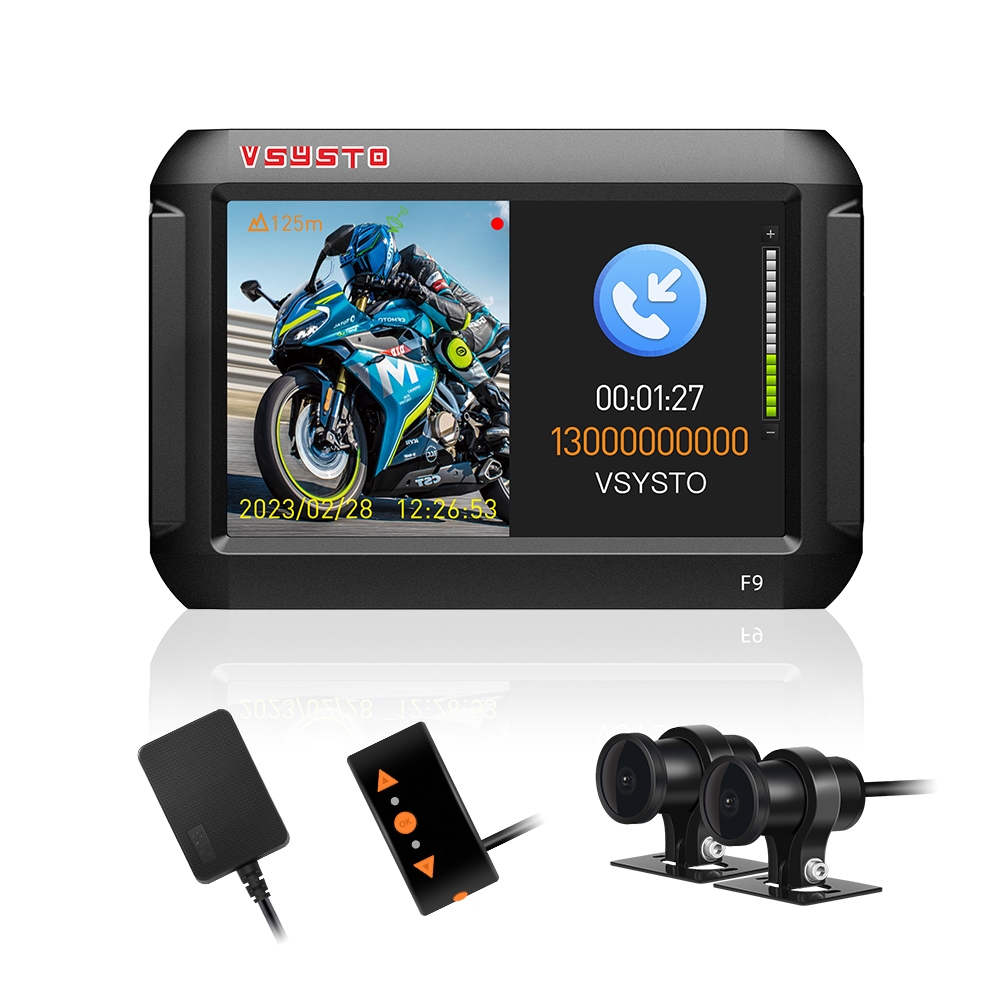 VSYS 4.0 inch screen full waterproof Motorcycle Camera Recorder SONY ...