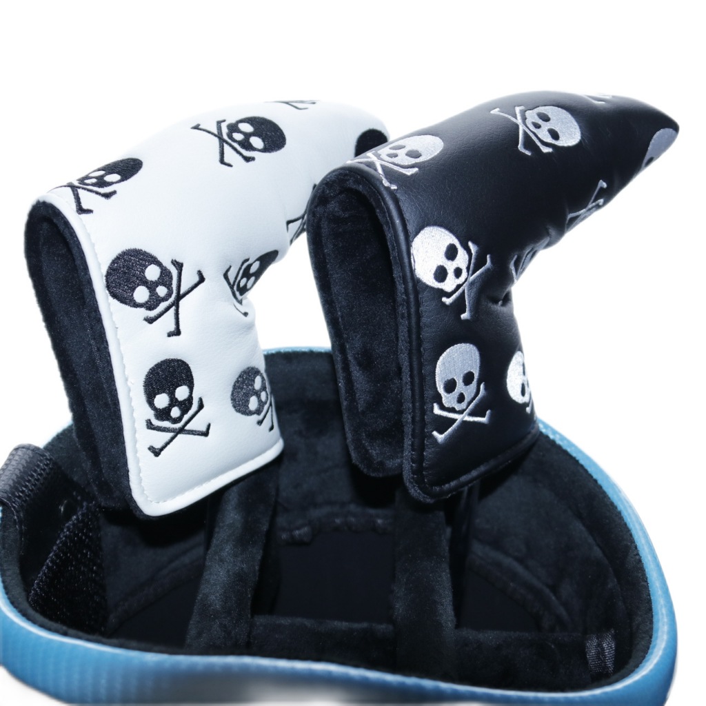 1pc Durable PU Leather Skull Embroidery Blade Style Golf Head Cover ...