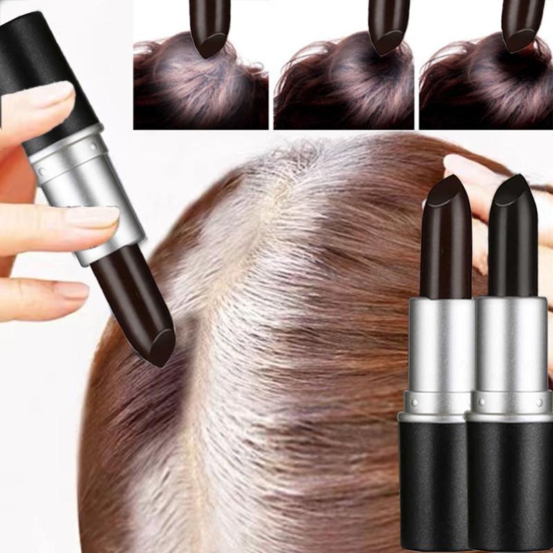 Hair Color pen Stick Black/Dark Brown Pure Plant Hair Dye Stick One ...