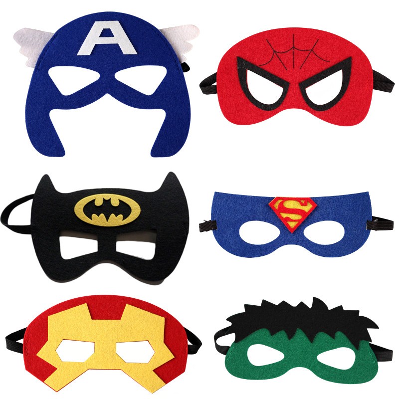1pcs Superhero Mask Cosplay Spiderman Hulk Captain America Iron Man ...