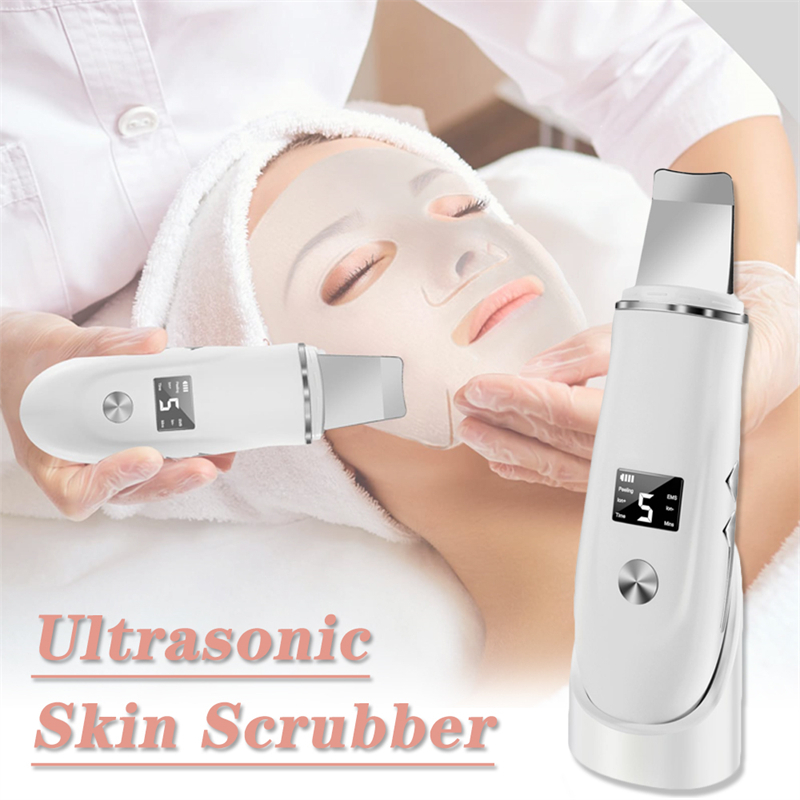 Ultrasonic Skin Scrubber Blackhead Remover Vibration Face Spatula Deep ...
