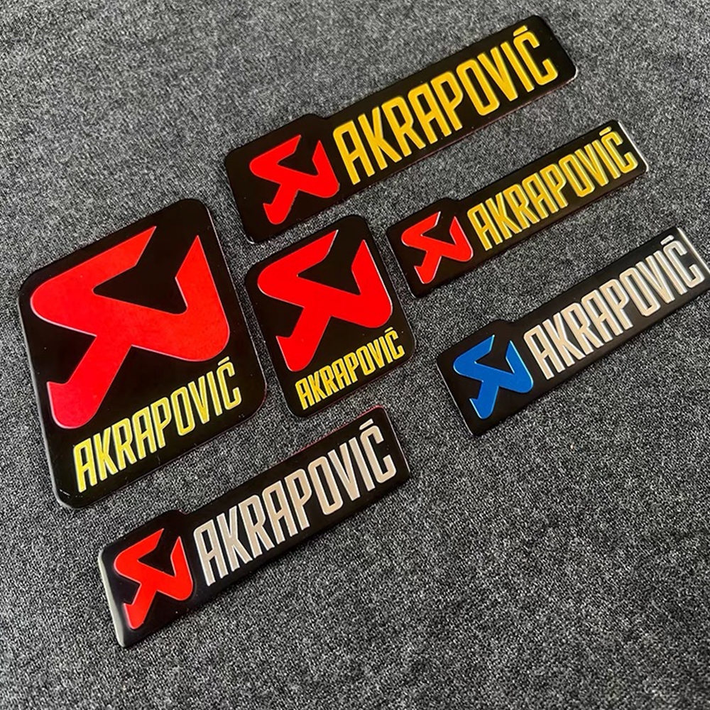 Akrapovic Exhaust Pipe Sticker Heat Resistant 3D Aluminium Material ...