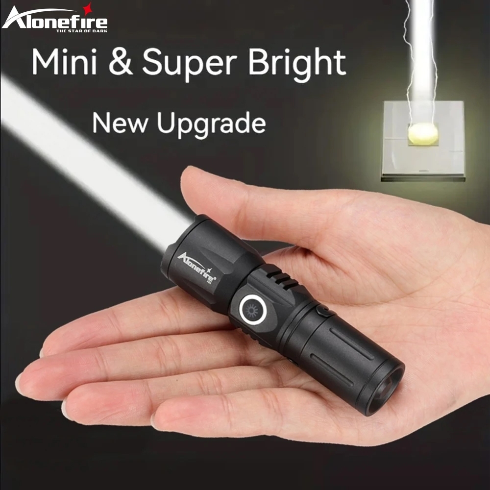 Alonefire X24 Zoom White Beam Light Long Distance Mini Flashlight Type ...