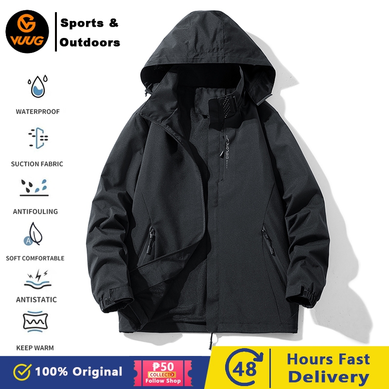 【2-3 days arrive!!!】VUUG Hiking Jackets For Men Waterproof Clothes ...
