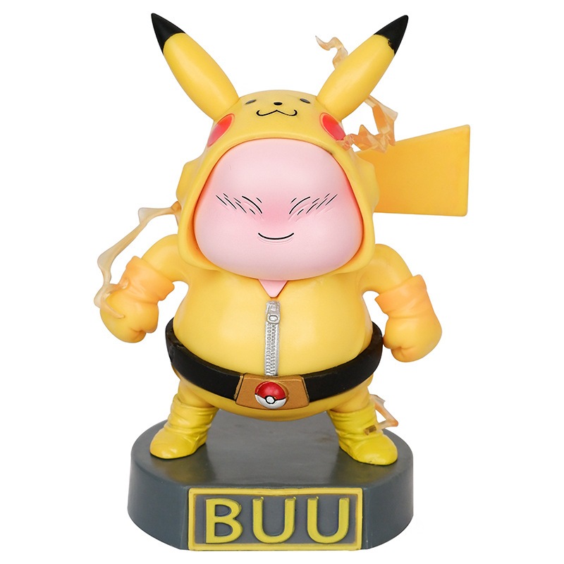 15cm Japan Anime Pokemon Pikachu Cosplay Majin Buu Dragon Ball Z Figure ...