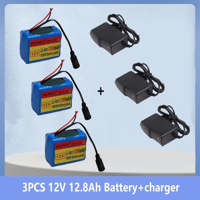 3S2P 12V 12800mAh battery 18650 Li-ion 12.8Ah Rechargeable batteries ...