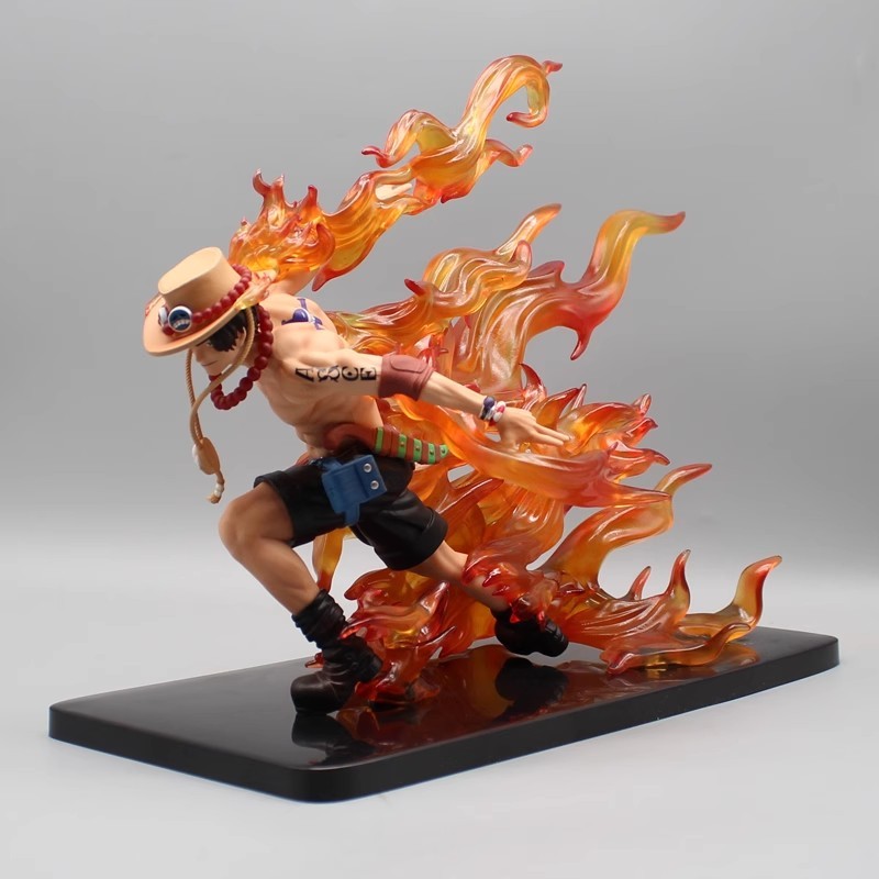 Anime One Piece Drifting Fire Ace GK Figure Collection Model Toys 27cm ...