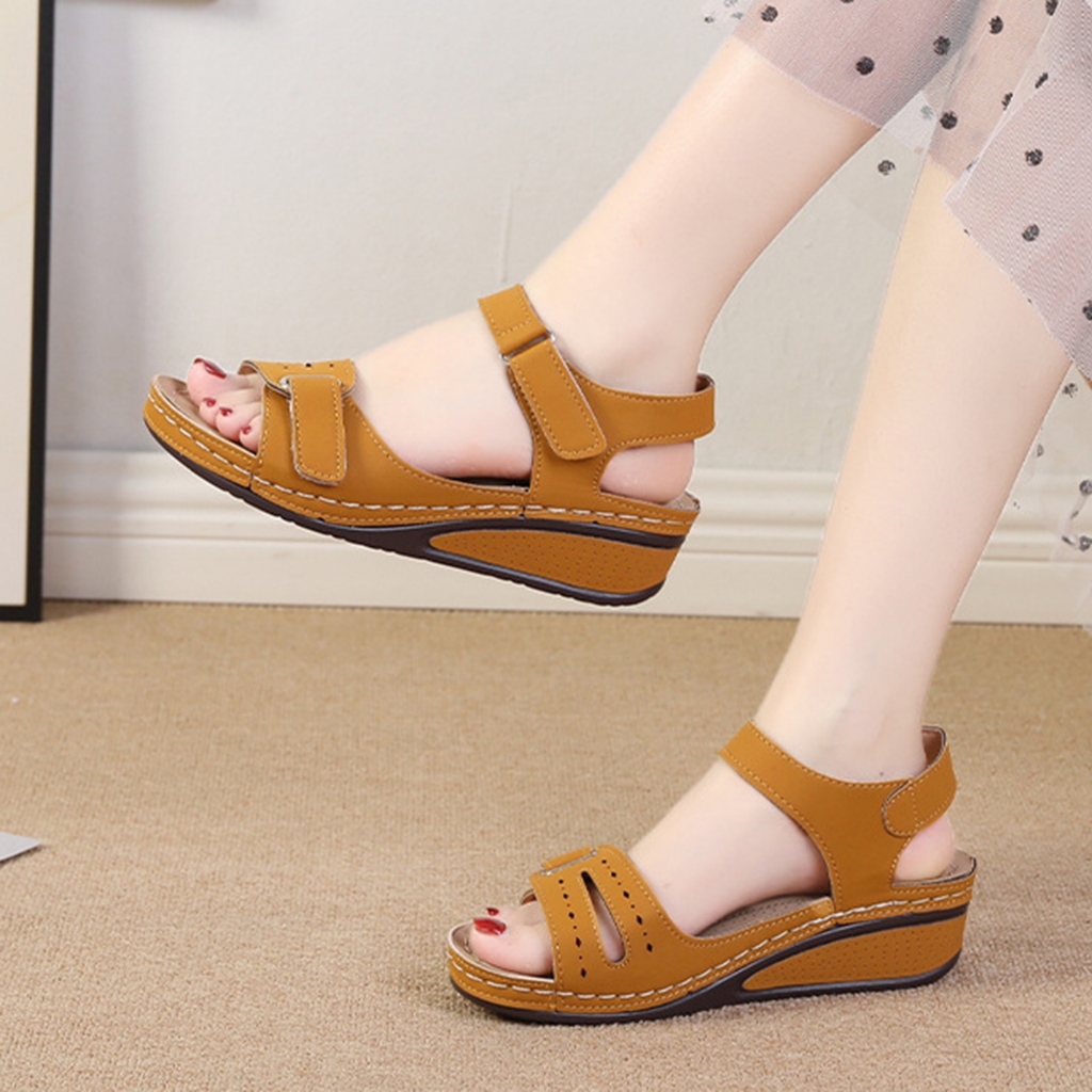 [Sent within 24 hours] Womens Wedge Heel Footwear Sandal Casual Soft ...