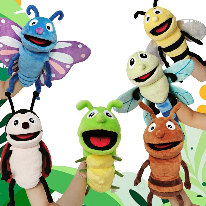 Insect Ventriloquist Hand Puppet Open Mouth Plush Toys, Storytelling ...