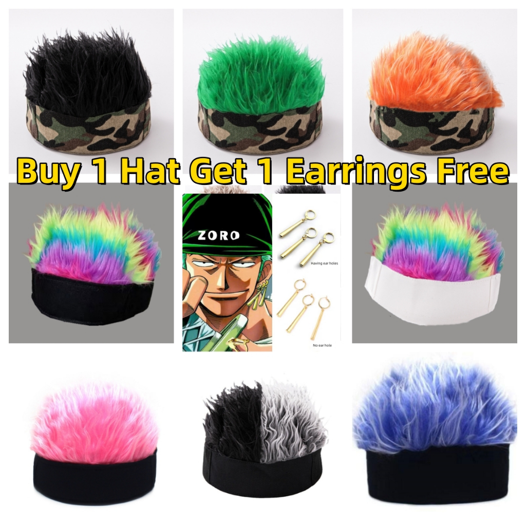 Hi-Kid Handsome simulation wig short hair hat retro hip-hop spoof ...