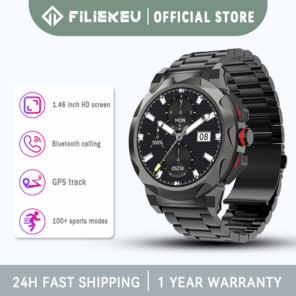 FILIEKEU smart watch for men bluetooth call sports IP68 waterproof ...