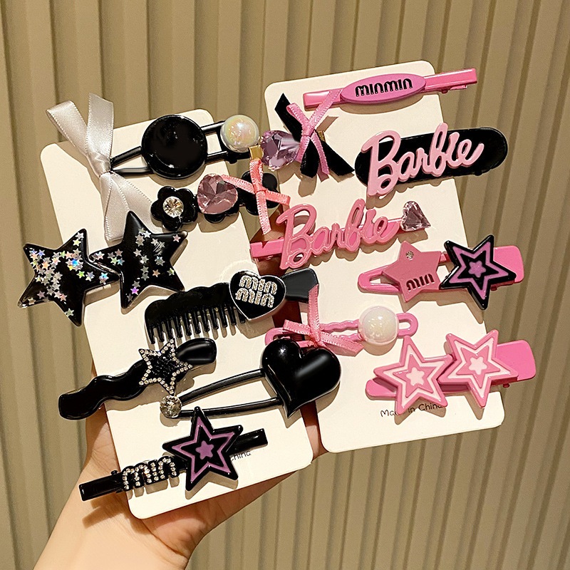 New Y2k Hair Pin Sweet Cool Design Fashion Letter Rhinestone Hair Clip ...