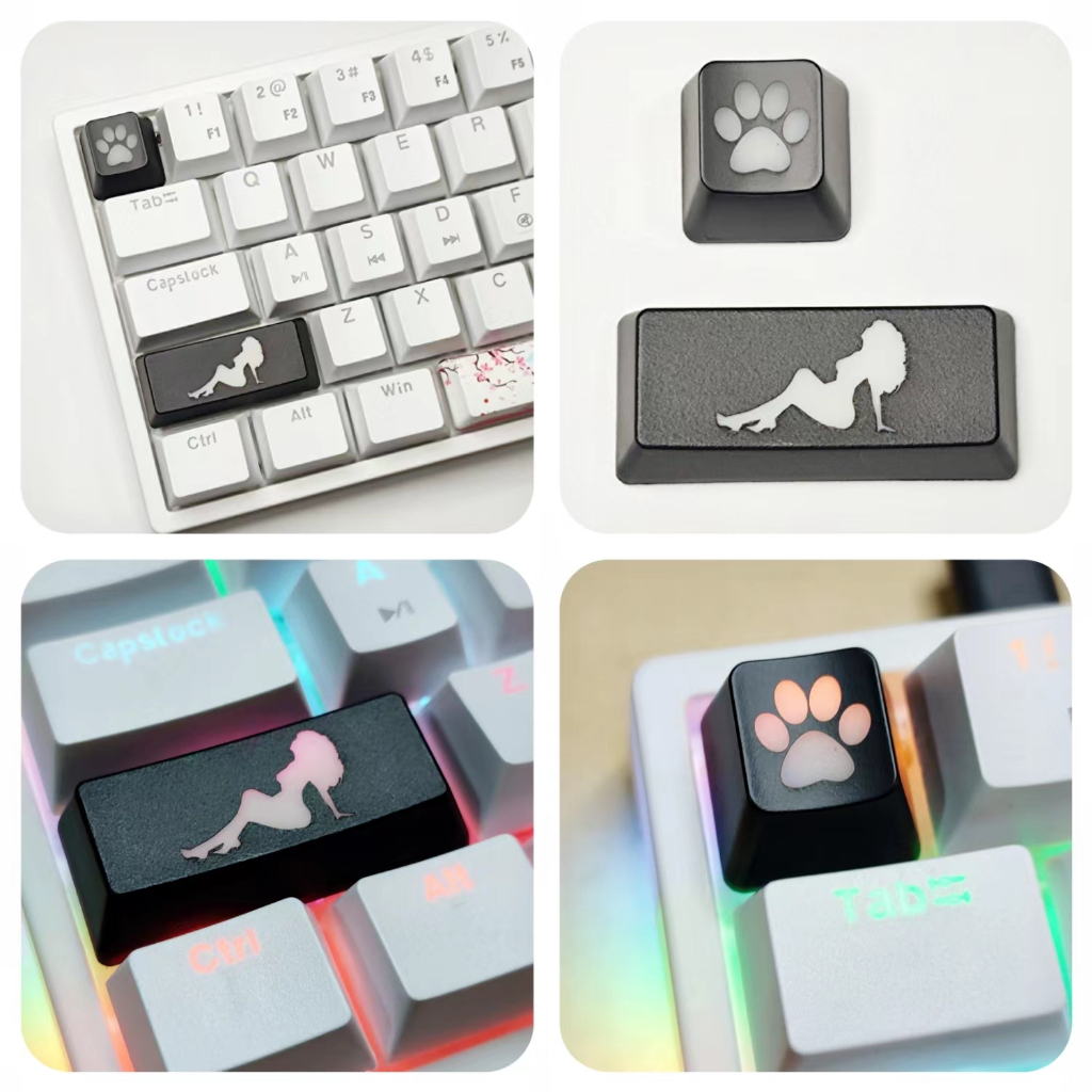 Cat Claw Keycap ESC ENTER Translucent Mechanical Keyboard Keycap OEM ...