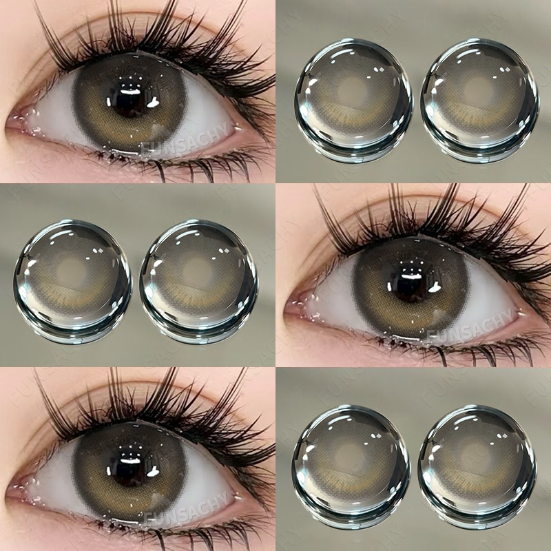 CONTACT LENSES HAWAII seri FUNSACHY Blue/Brown/Gray Color normal lens ...
