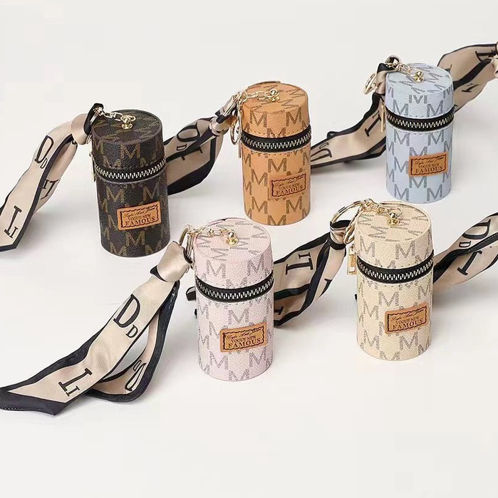 Classic Coin Wallet Retro Bucket-shaped Mini Storage Bag Cute Keychain ...