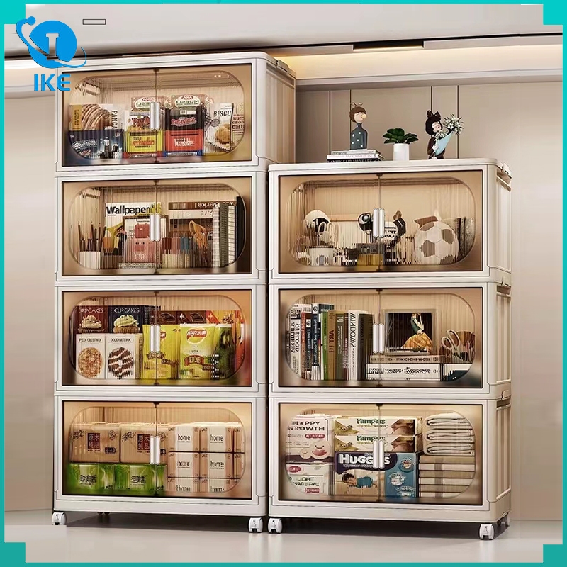 Folding Clear Storage Cabinet Bins Foldable Storage Box Wardrobe For ...