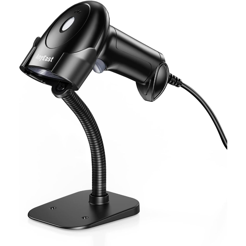 Anyeast 1D 2D Barcode Scanner with Stand USB Wired QR Code Scanners for ...
