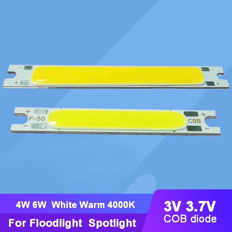 2pcs Input 3V 3.7V 4W 6W Warm White 4000K LED COB Light Bar | Shopee Philippines