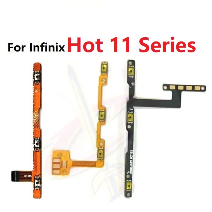Power on off button flex for Infinix Hot 11 Play 11S NFC 2022 X662 X6812 X675 Switch volume ...