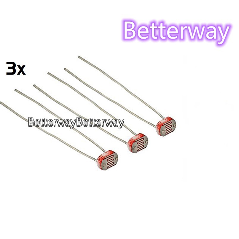 LDR 3pcs photoresistor Light Dependent Resistor GL5516 or GL5528 Light ...