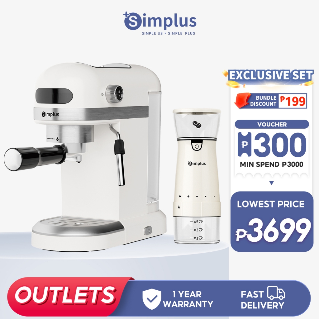 Simplus Espresso Coffee Maker Machine Semi-Automatic With Electric ...