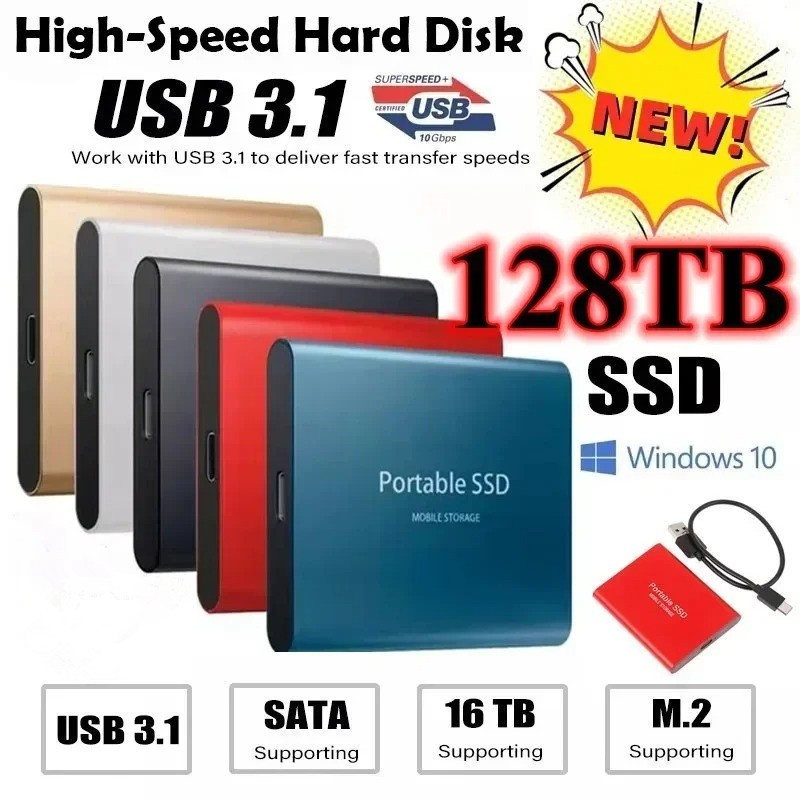 Portable High-speed Solid State Drive 8TB 16TB 32TB 64TB 128TB SSD ...