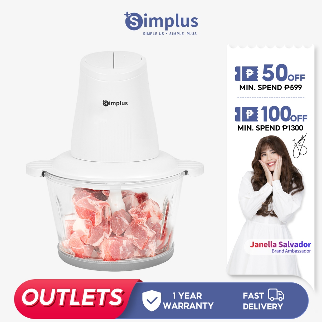 Simplus Electric Meat Grinder 2L Multifunctional Food Processor Blender Chopper | Shopee Philippines