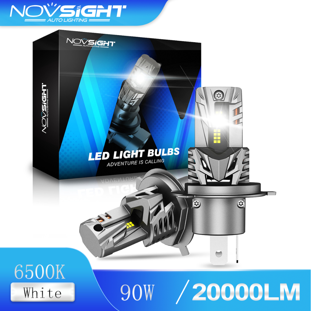 Novsight In Line N63 H4 Car LED Headlight 90w 6500k 20000lm HB2 9003 ...