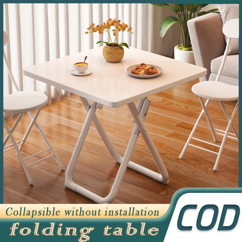 【⚡Limited Time Gift⚡】Folding Table Foldable Dining Table Restaurant ...