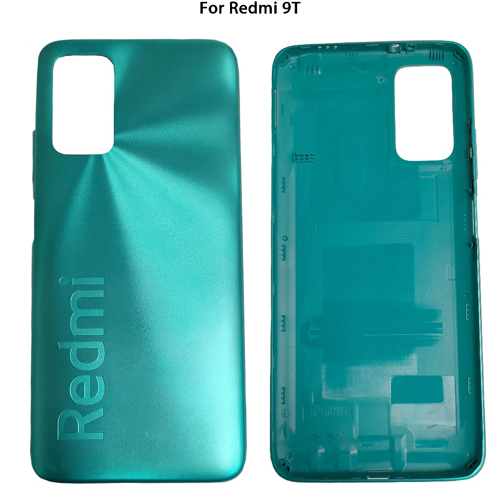 For Xiaomi Redmi 9T Plastic Battery Back Cover Panel Rear Door For Redmi 9T Housing Case With ...