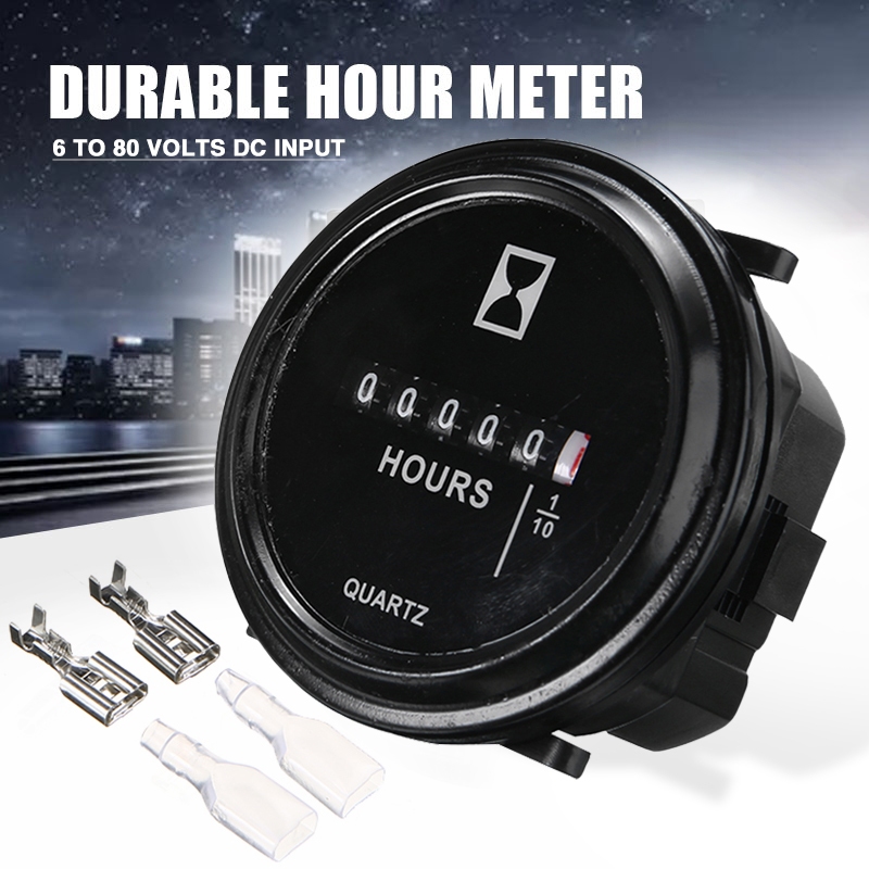 New Mechanical Hour Meter Timer for Marine Boat Engine 2" Round Gauge ...
