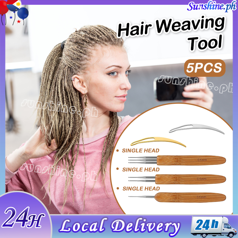 5Pcs Dreadlock Crochet Hook Tool Kit Braid Hair Dreadlocks Needle ...