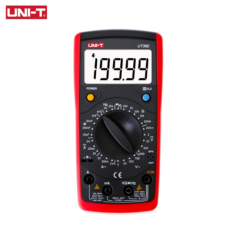 UNI-T Multimeter Digital UT39E 20A 750V/1000V AC DC Current Voltage ...